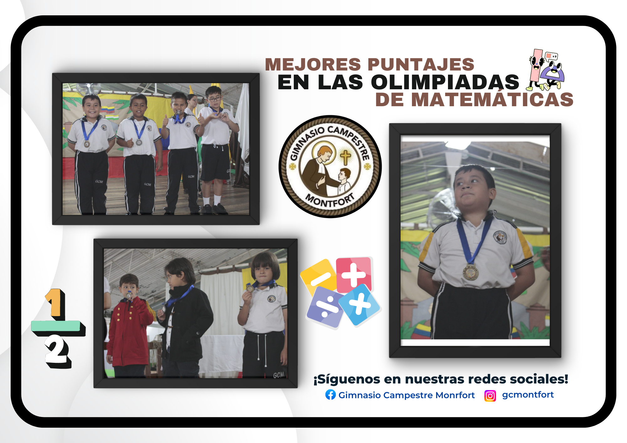 LOS MEJORES EN LAS OLIMPIADAS DE MATEMÁTICAS – Gimnasio Campestre Montfort